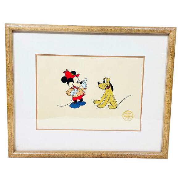 Walt Disney | Art | Disney The Pointer Serigraph Mickey And Pluto Cel ...